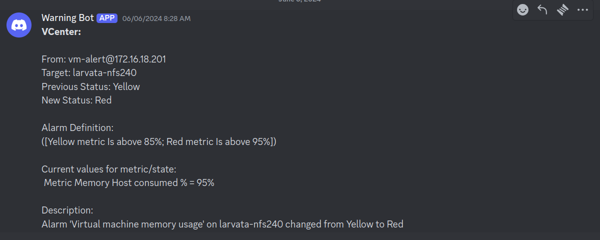 Sending VMware vCenter Alerts to Telegram/Discord – Part 2 – Tim's ...